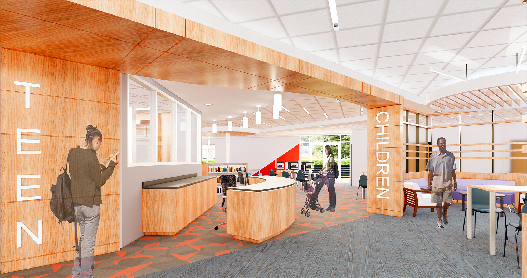 Newport News Pearl Bailey Library - Enteros Design, PCEnteros Design, PC